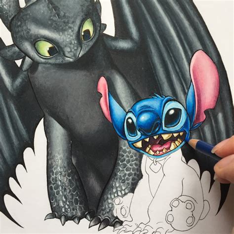 Toothless And Stitch Cute Drawing Easy