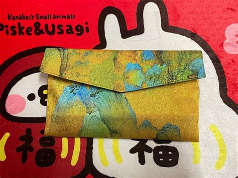 新年利是封 】人字紋千里江山 布藝紅包 信封包 收納包 設計館 浪花小島 紅包袋春聯 Pinkoi