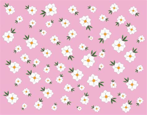 Jasmine Pattern Background Illustration Vector Art At Vecteezy