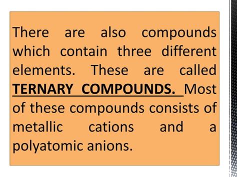 Naming And Writing Chemical Formula PPTX