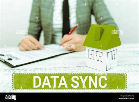 Text Caption Presenting Data Sync Business Concept Data That Is