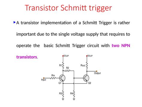Schmitt Trigger Schmitt Trigger Using Op Amppptx