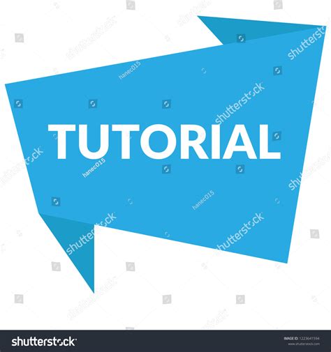 tutorial signlabel tutorial speech bubble tutorial เวกเตอร์สต็อก ปลอด