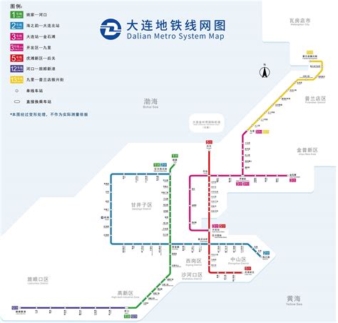 大连市地铁线路图 大连地铁运营时间4k高清版大图每年更新 必经地旅游网