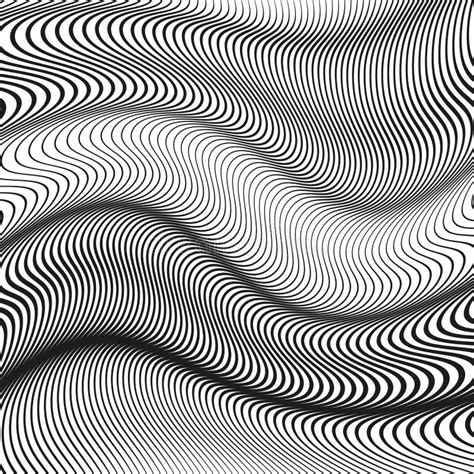 Flowing Curved Pattern Abstract Vector Waves Dynamic Optical Shape