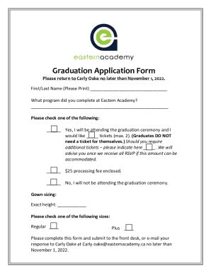 Fillable Online Graduation Requirements And Application Fax Email Print