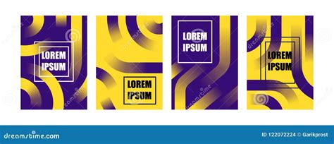 Set Abstract Modern Different Gradient Geometric Shape Line Background Main Page Cover Stock