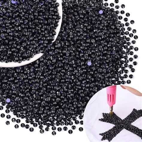 8000pcs Hotfix Rhinestones For Clothing Black Ss10 Iron On