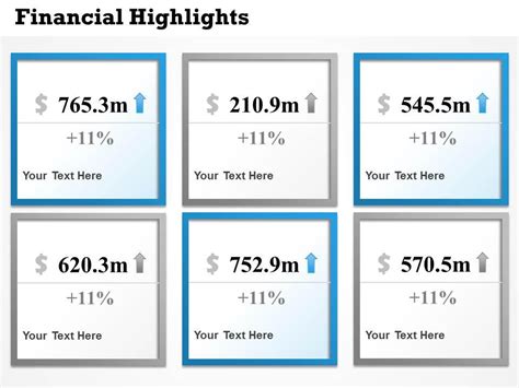 0414 6 Staged Financial Highlight Diagram PowerPoint Slide Presentation Sample Slide PPT
