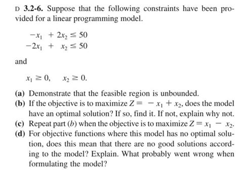 Solved D 32 6 Suppose That The Following Constraints Have
