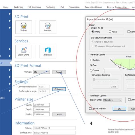Setup The Parameters When To Export Cad Model Into Stl File Download