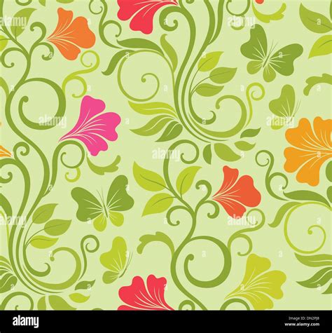 Floral Vector Seamless Background Stock Vector Image And Art Alamy