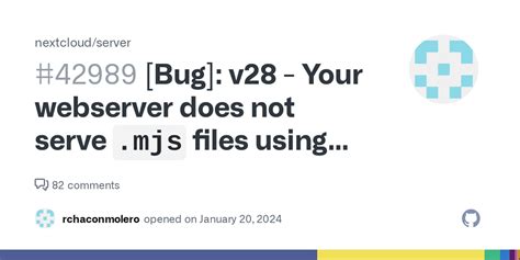 Bug V28 Your Webserver Does Not Serve Mjs Files Using The