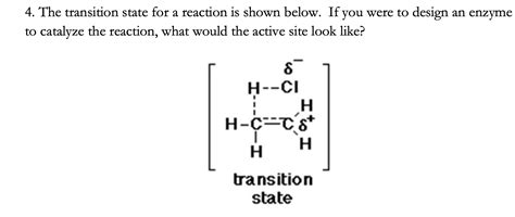 Solved The Transition State For A Reaction Is Shown Chegg