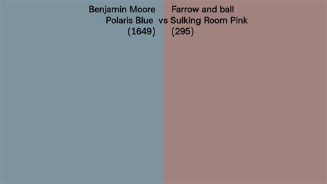 Benjamin Moore Polaris Blue 1649 Vs Farrow And Ball Sulking Room Pink