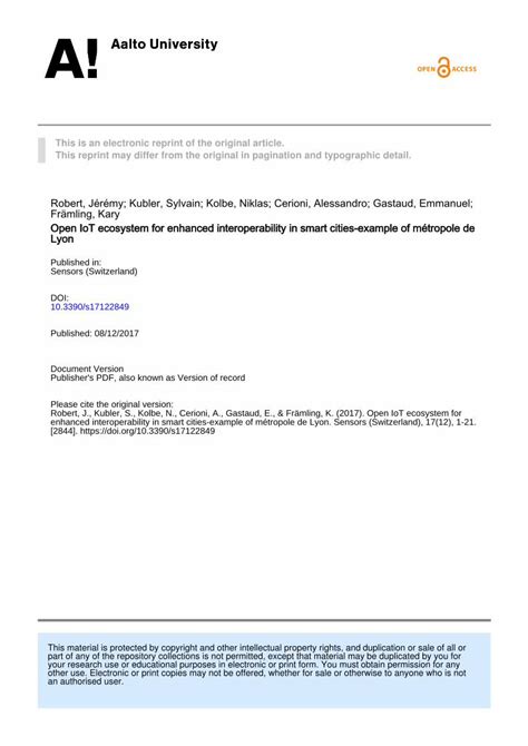 Pdf Open Iot Ecosystem For Enhanced Interoperability In Sensors Article Open Iot Ecosystem