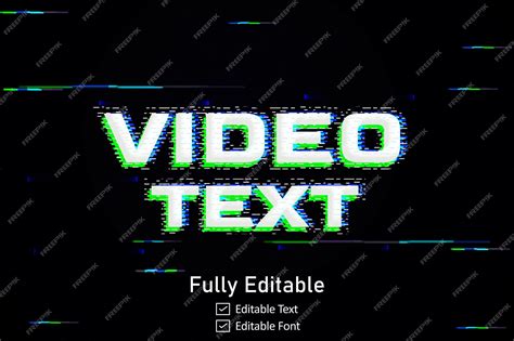 Premium Vector Futuristic Glitch Text Effect For Video Game Text For
