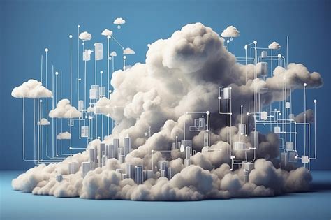 Premium Photo Cloud Computing Data Concept Copy Area To The Left