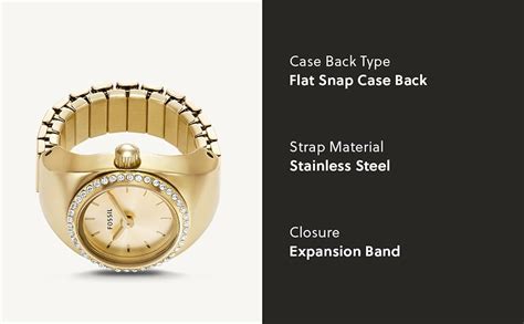 Buy Fossil Watch Ring Rose Gold Es5320 At