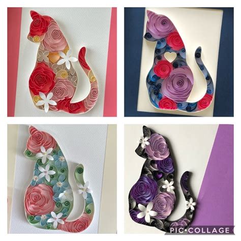 Paper Quilling Cat Etsy