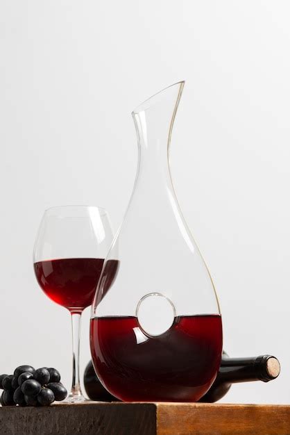 Free Photo Carafe And Glass With Red Wine