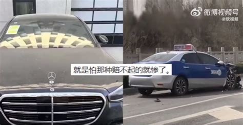 男子新买百万奔驰被朋友借走撞烂腾讯新闻
