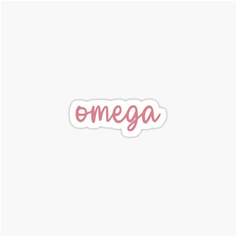 Omega Script Sticker For Sale By 1093631 Redbubble