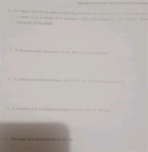 IMPLEMENTATION OF THE MATATAG K TO 10 CURRI B StudyX