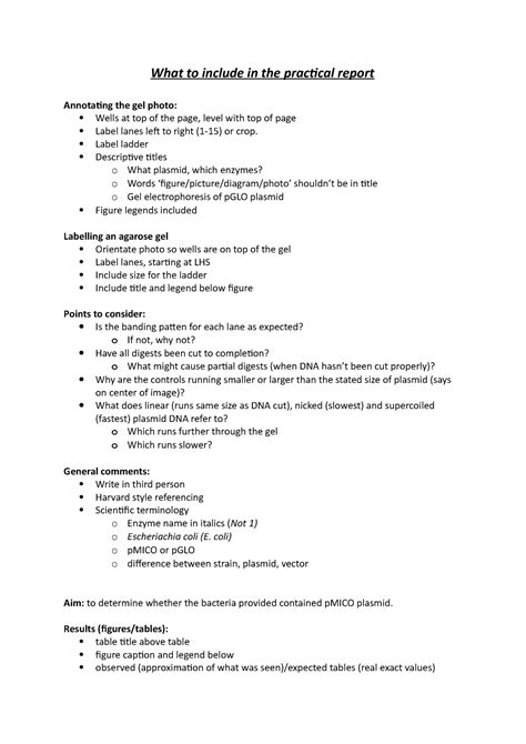 Practical Report Tips What To Include In The Practical Report