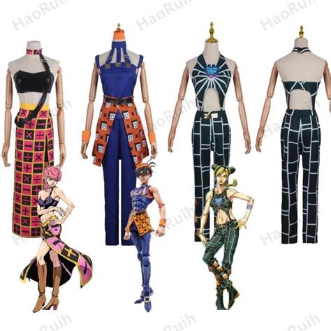 อะนิเมะ Jojos Bizarre Adventure Jolyne Cujoh Kujo คอสเพลย์เครื่องแต่ง