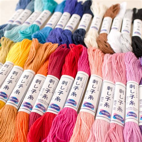 Japanese Sashiko Thread Solid Collection Stitched Modern