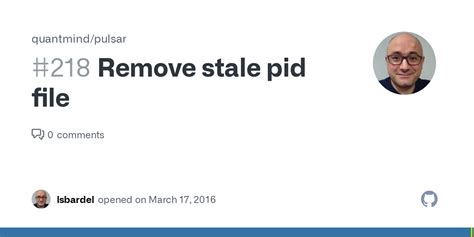 Remove Stale Pid File Issue 218 Quantmind Pulsar GitHub