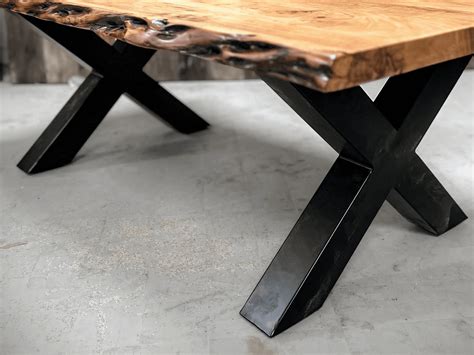 Pieds De Table Basse En Acier Croix Design Architectural
