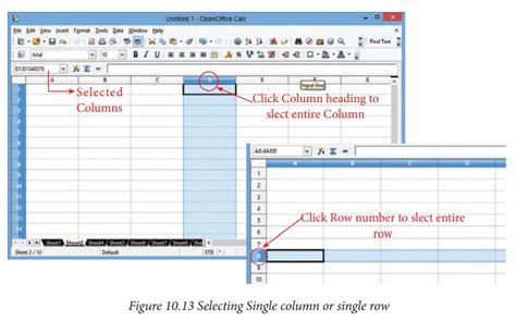 Selecting Cells Columns And Rows OpenOffice Calc