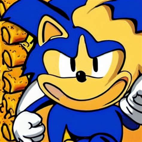 Krea Ai Oops Sonic The Hedgehog Ate Too Much Mac And Chee
