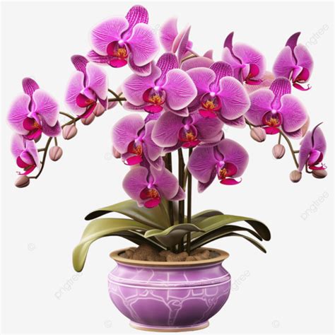 배경 고립 된 개체에 흰색 화분에 분홍색 난초 분홍색 난초 흰색 화분 흰 바탕 Png 일러스트 및 이미지 에 대한 무료 다운로드 Pngtree