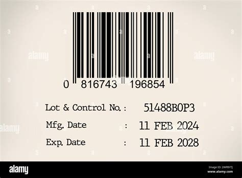 Details Of Expiry Date And Manufacturing Date With Bar Code On Product