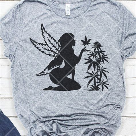 Weed Fairy Svg Cannabis Clipart Sexy High Fairy Cut File Etsy
