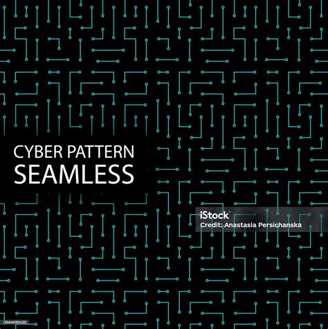 Seamless Cyber Pattern Circuit Board Texture Digital High Tech Style