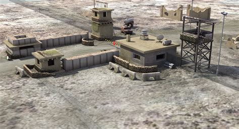 Border Security Checkpoint 3d Model 149 3ds Dae Fbx Pwc Max