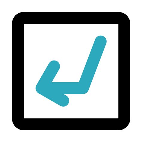 Curve Arrow Left Sqaure Vector Svg Icon Svg Repo