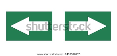 Emergency Exit Sign Set Pictogram Vector Stock Vector Royalty Free 2498307837 Shutterstock