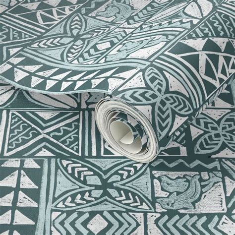 Polynesian Bark Cloth Limited Palette Wallpaper Barkcloth Wallpaper