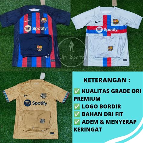 Jual Setelan Jersey Barcelona Home 2022 2023 Grade Ori Import Baju