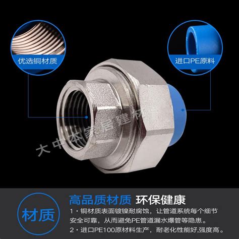 聯塑pe管配件大全活接頭4分6分外牙外絲活接管接頭給水管熱熔接頭🌱慶民商行🌱 蝦皮購物