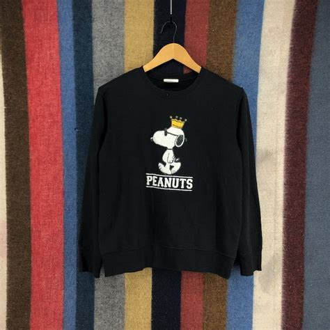 Peanuts Rare Snoopy King Crew Neck Sweatshirt 0327m Grailed