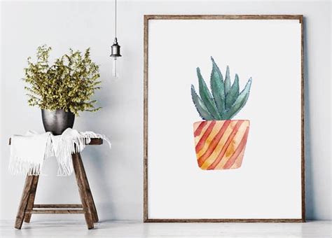 Cactus Print SetPrintable Cactus Set Of Cactus Etsy