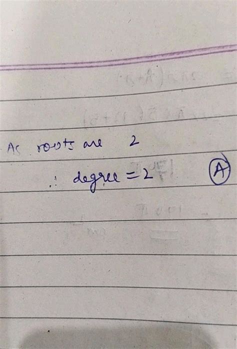 The Degree Of Polynomial Having Zeroes 3 And 4 Only Is Begin Array Ll