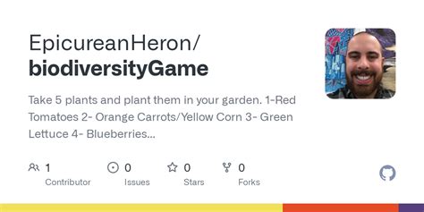 Github Epicureanheron Biodiversitygame Take Plants And Plant Them