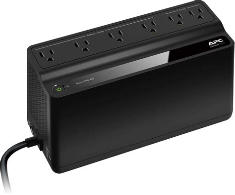 Apc Back Ups 6 Outlets 425va 120v Black Be425m Best Buy